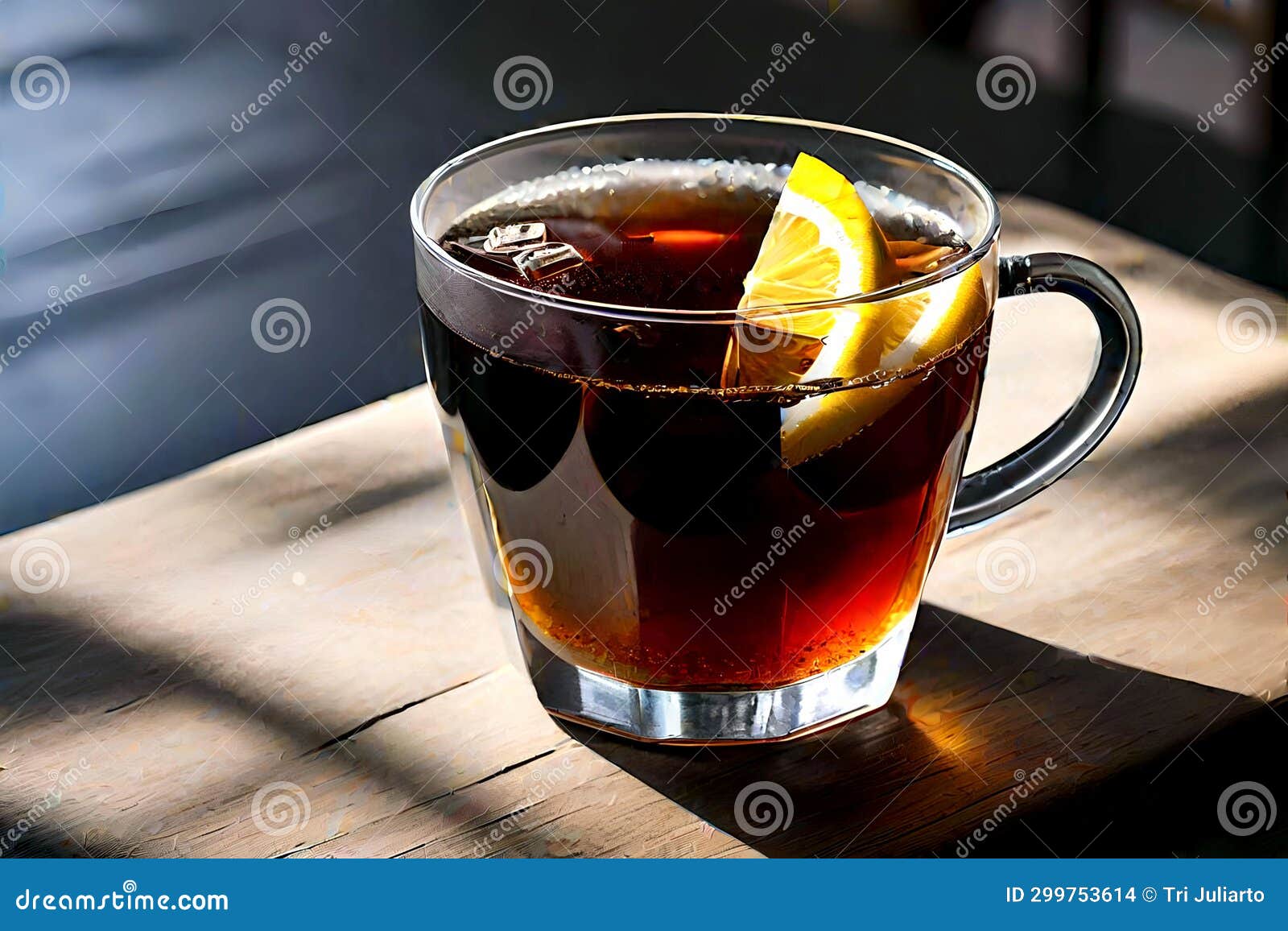 Cold Iced Tea in a Cup with Ice Cubes Stock Illustration - Illustration ...