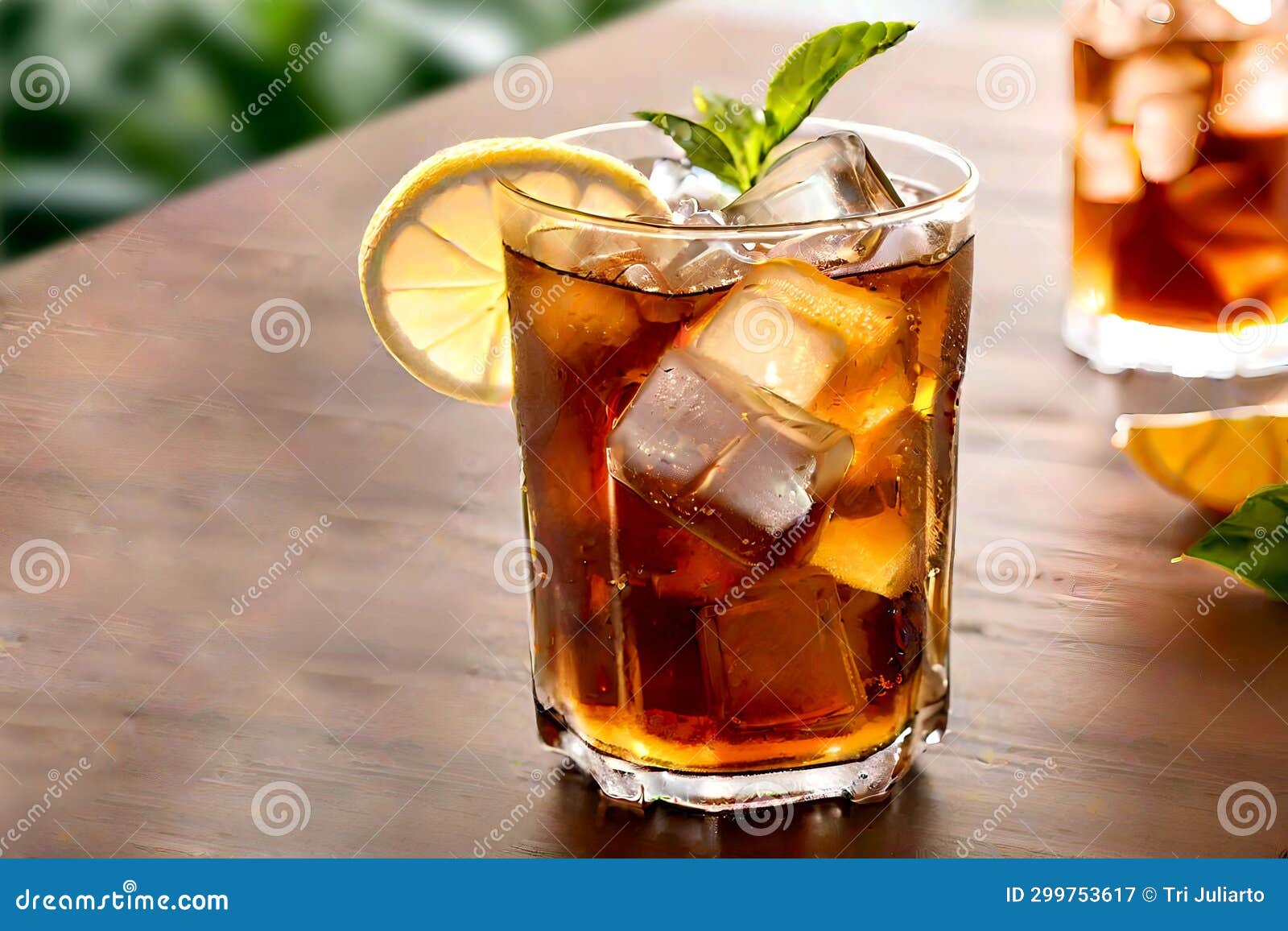 Cold Iced Tea in a Cup with Ice Cubes Stock Illustration - Illustration ...