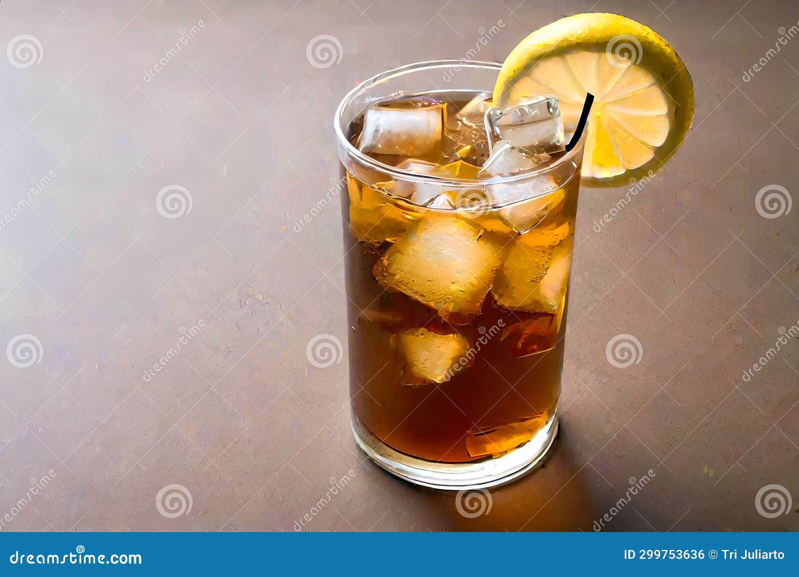 Cold Iced Tea in a Cup with Ice Cubes Stock Illustration - Illustration ...
