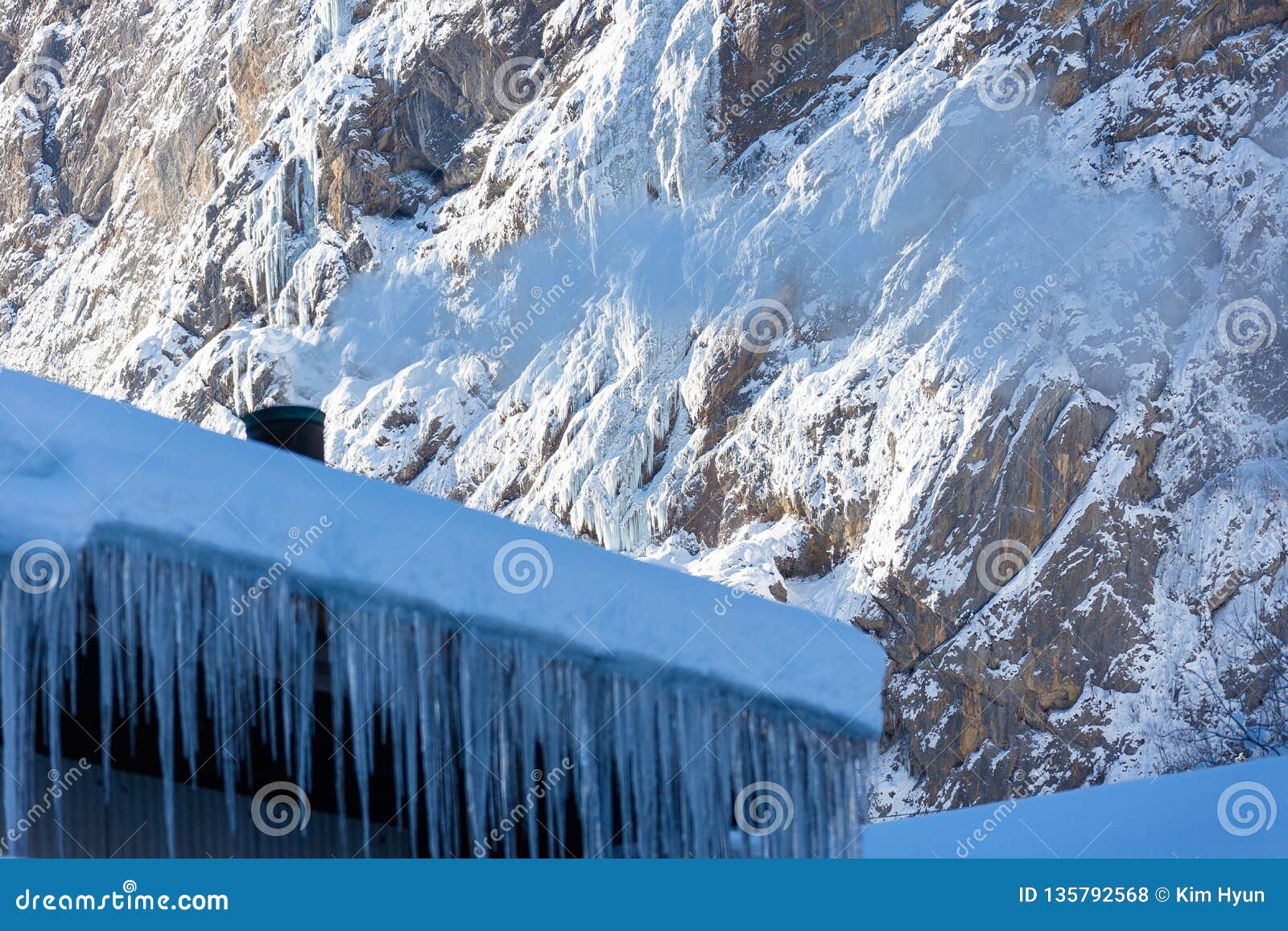 The Cold Icicles of Switzerland Stock Photo - Image of weather ...