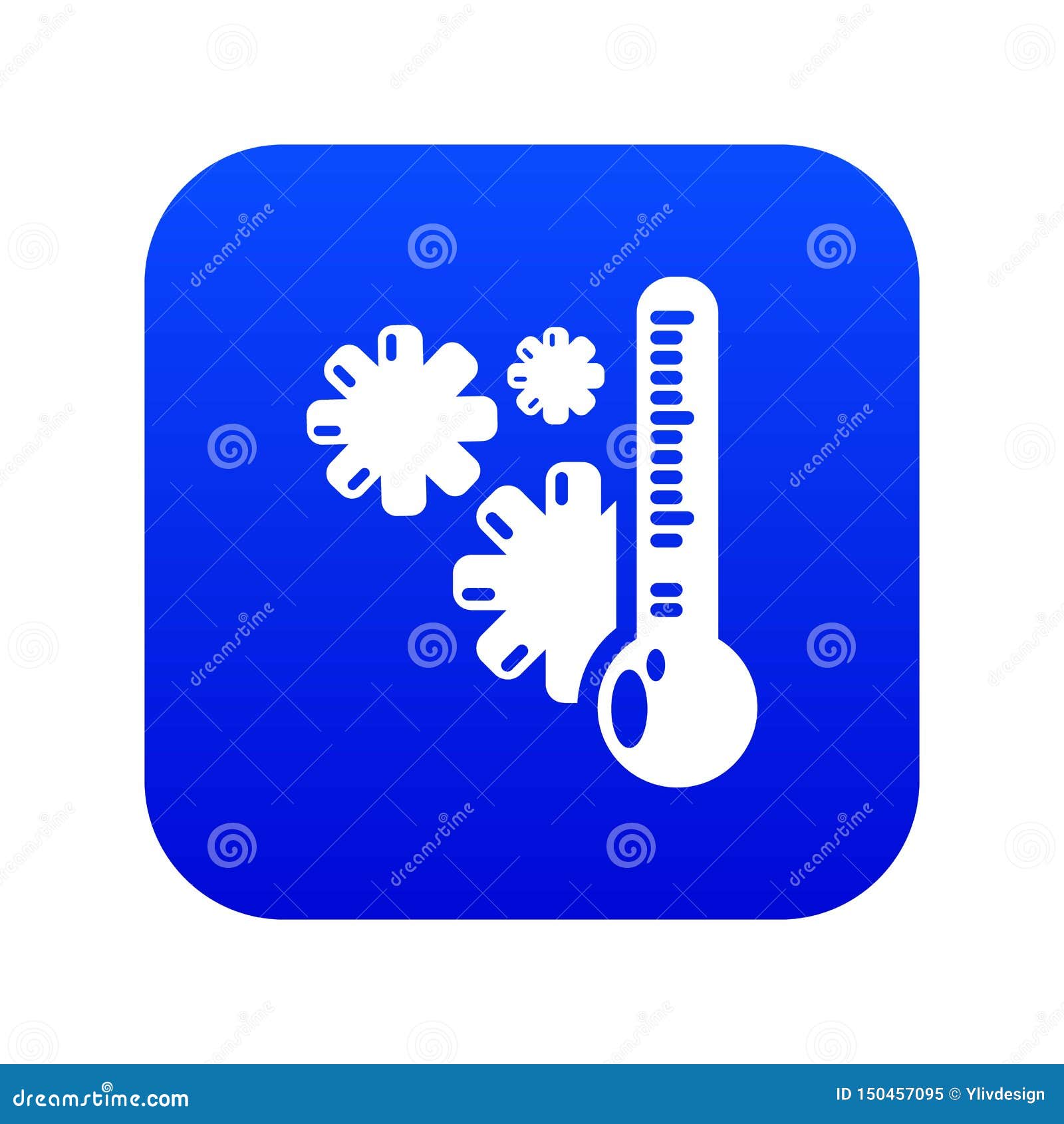Cold icon blue vector stock vector. Illustration of control - 150457095