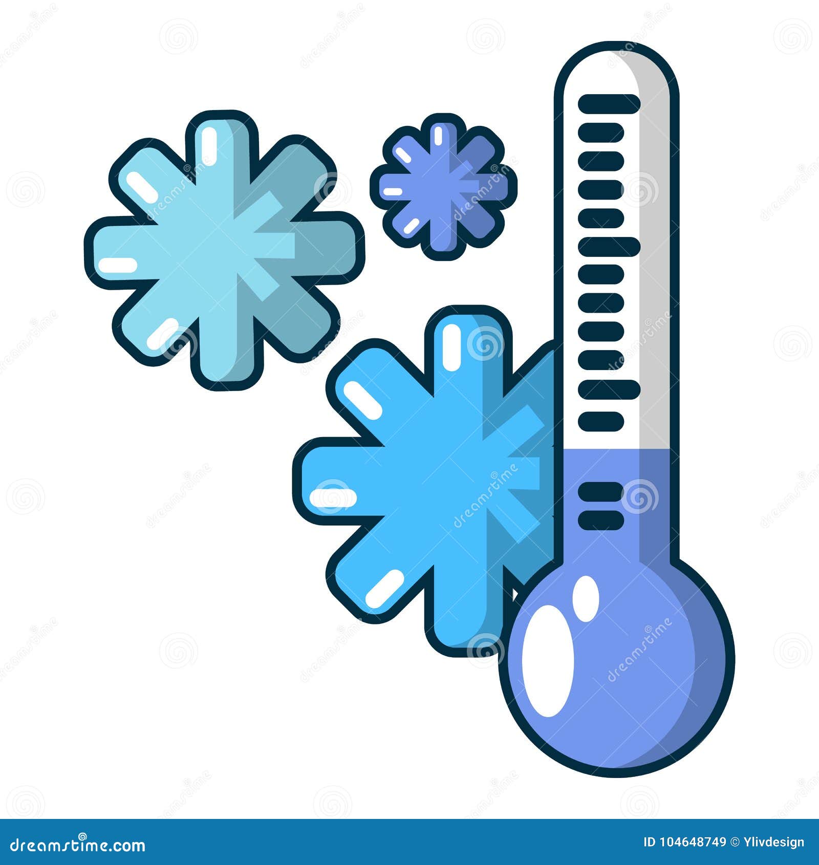 Cold icon, cartoon style stock vector. Illustration of cartoon - 104648749