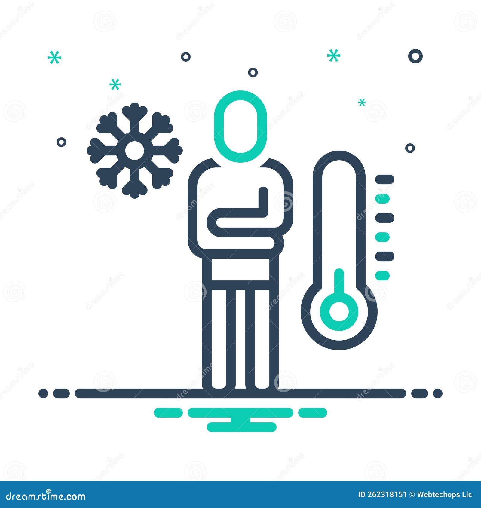 Mix Icon for Cold, Thermometer and Temperature Stock Vector - Illustration of logo, thermometer ...