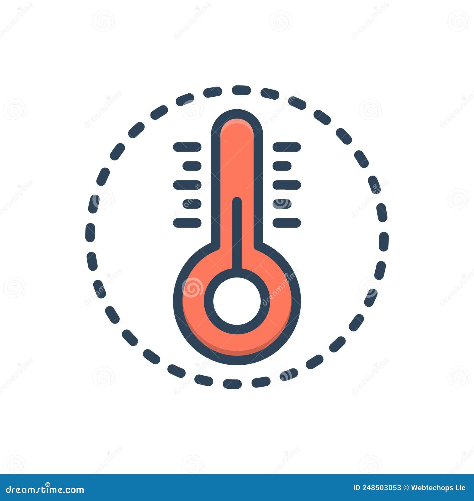Color Illustration Icon for Cold, Lagging and Thermometer Stock ...