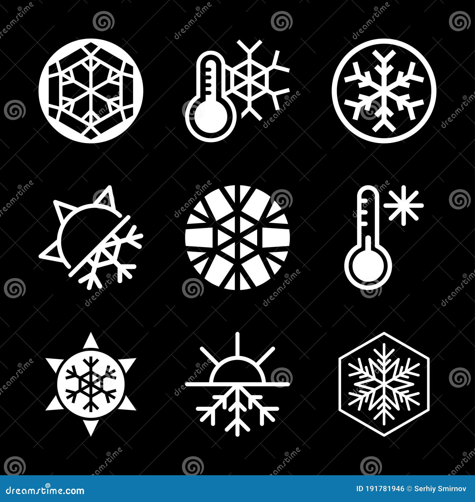 Cold Icon. Snowflake Sign Icon. Air Conditioning Symbol. Vector Stock ...