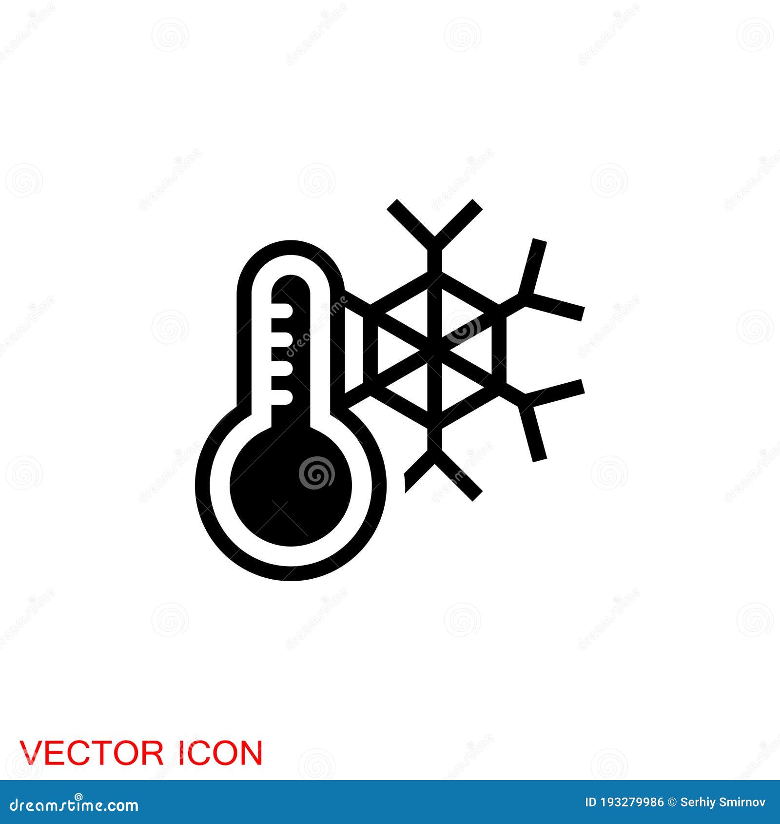 Cold Icon. Snowflake Sign Icon. Air Conditioning Symbol. Vector Stock ...