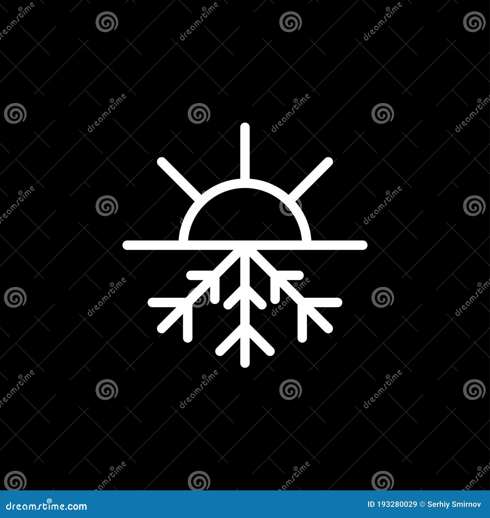 Cold Icon. Snowflake Sign Icon. Air Conditioning Symbol. Vector Stock ...