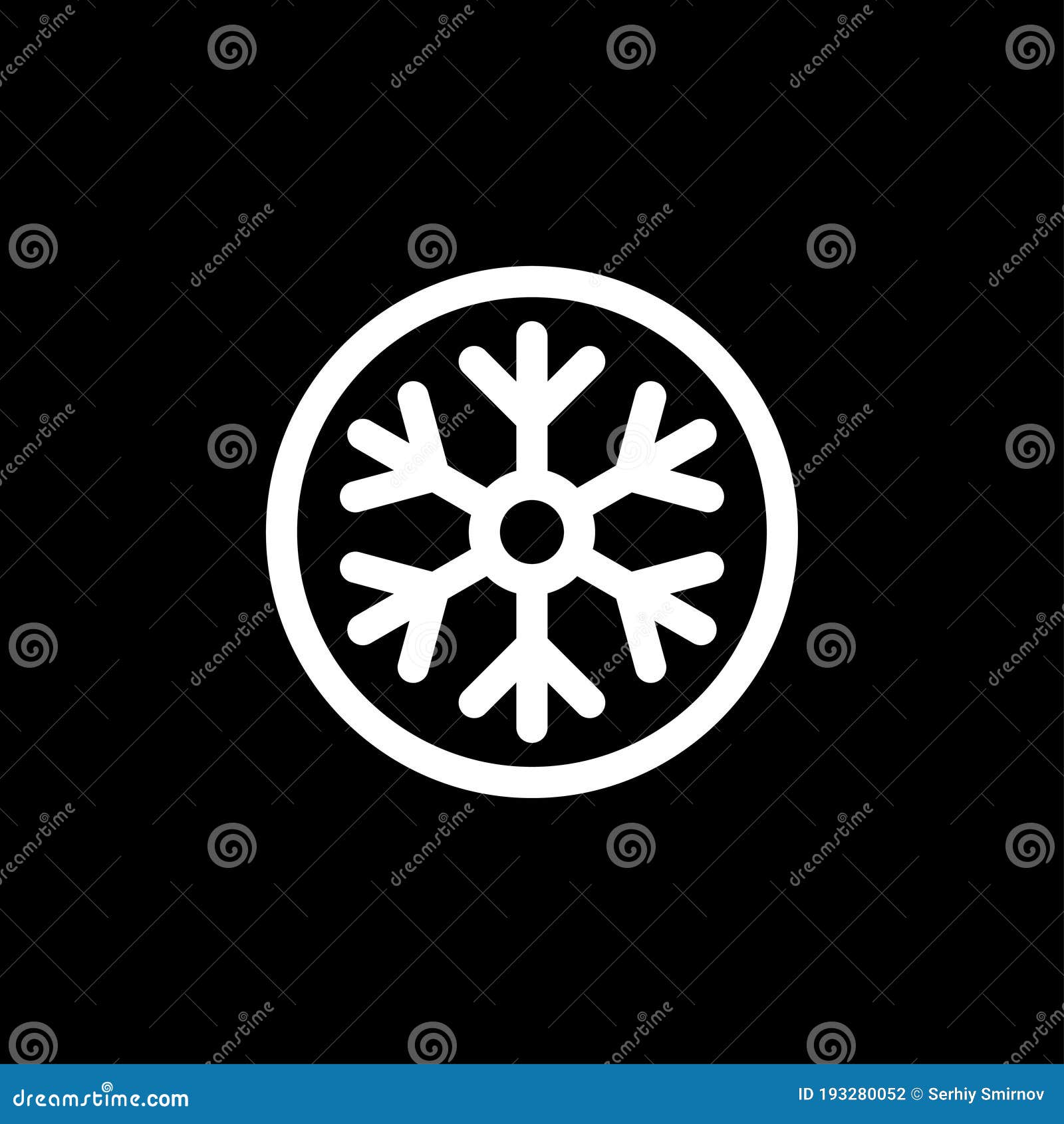 Cold Icon. Snowflake Sign Icon. Air Conditioning Symbol. Vector Stock ...