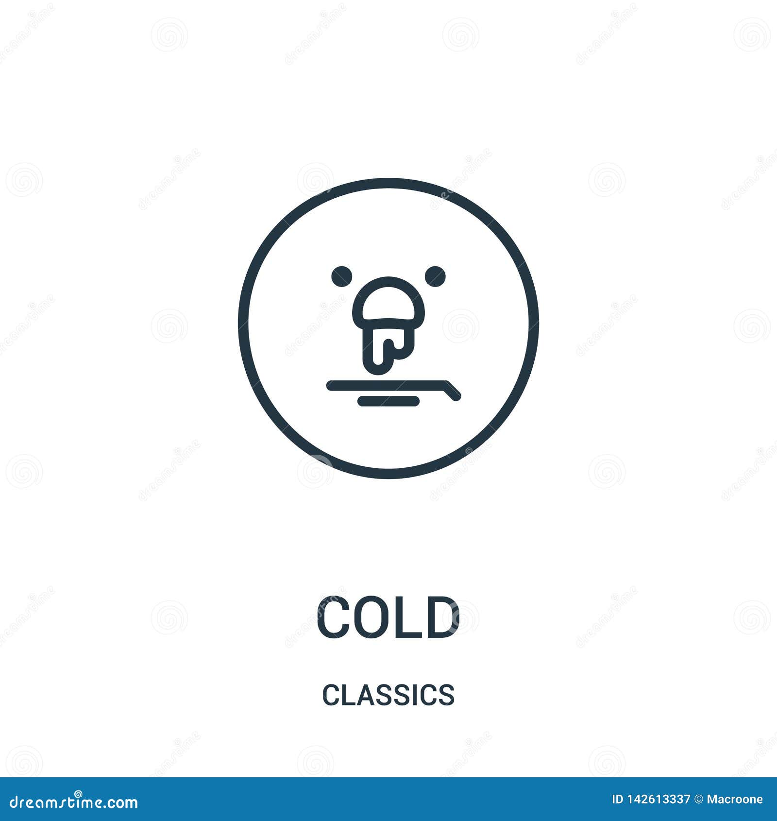 Cold Icon Vector From Classics Collection. Thin Line Cold Outline Icon ...