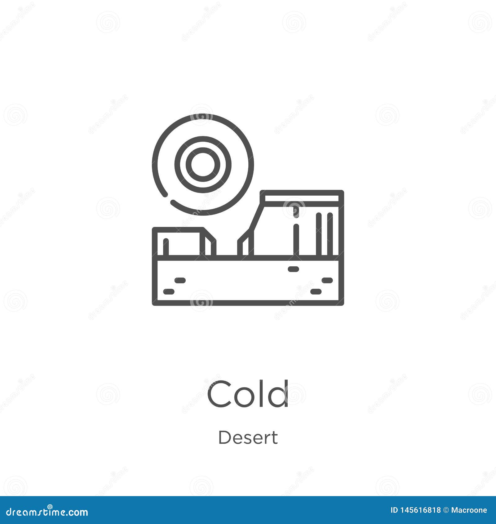 Cold Icon Vector from Desert Collection. Thin Line Cold Outline Icon ...