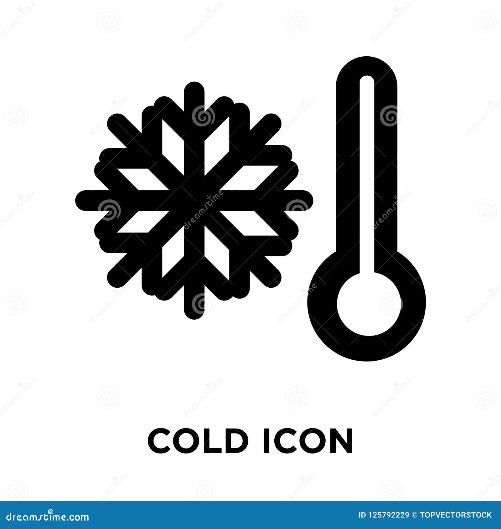 Cold Icon Vector Isolated on White Background, Logo Concept of C Stock ...
