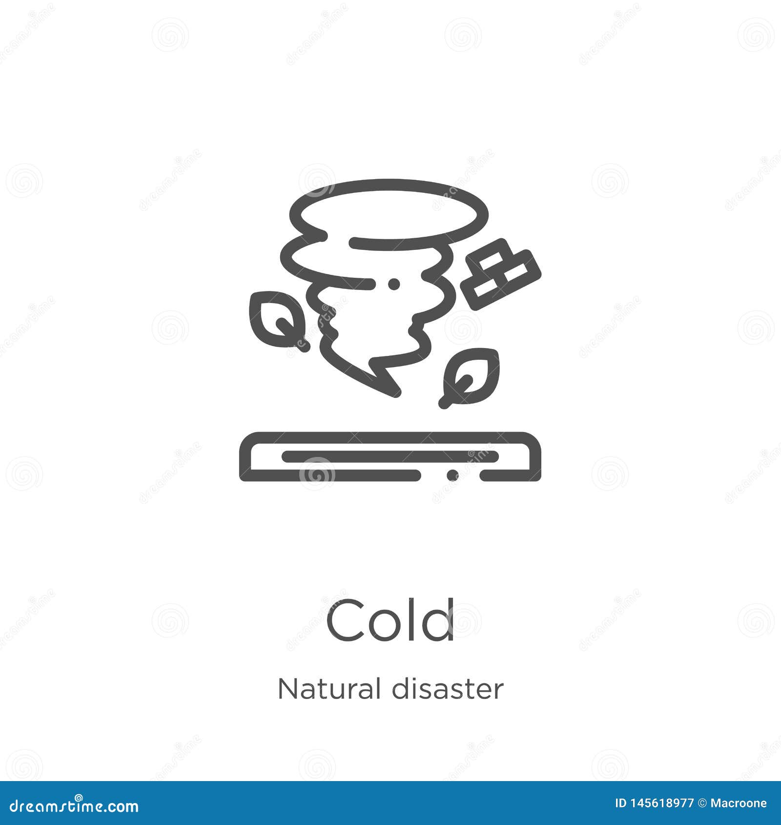 Cold Icon Vector from Natural Disaster Collection. Thin Line Cold ...