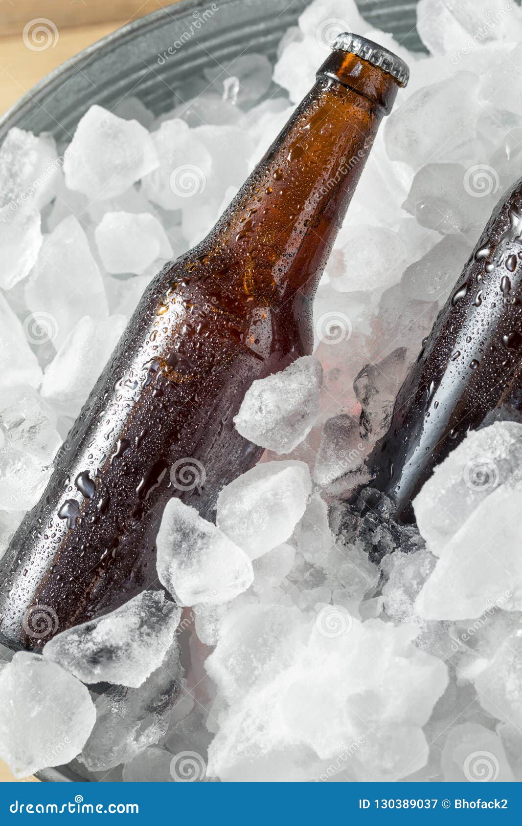Cold Icy Beer Bottles stock image. Image of fresh, glass - 130389037