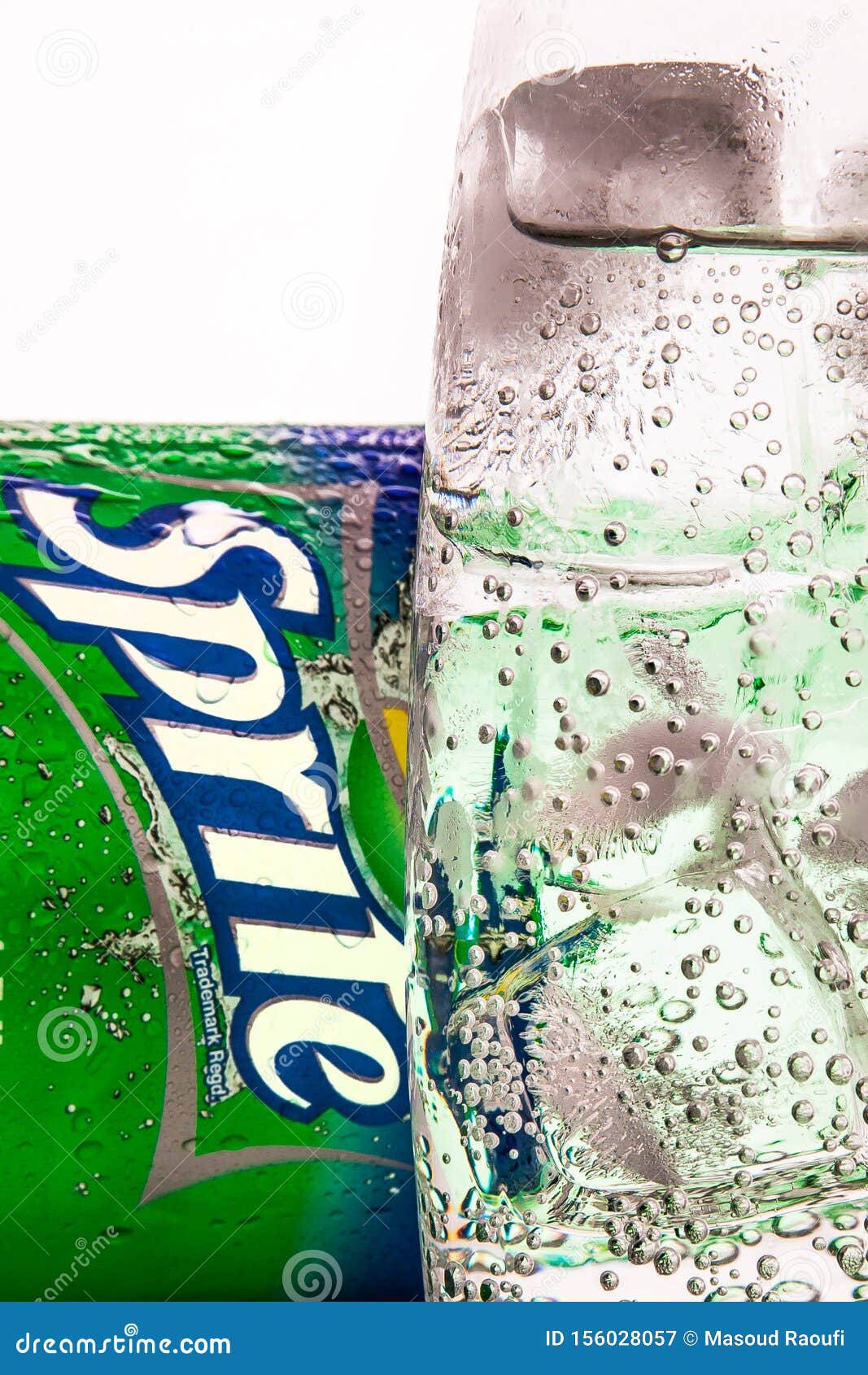 Cold Icy Glass of Sprite in Summer Editorial Photography - Image of ...