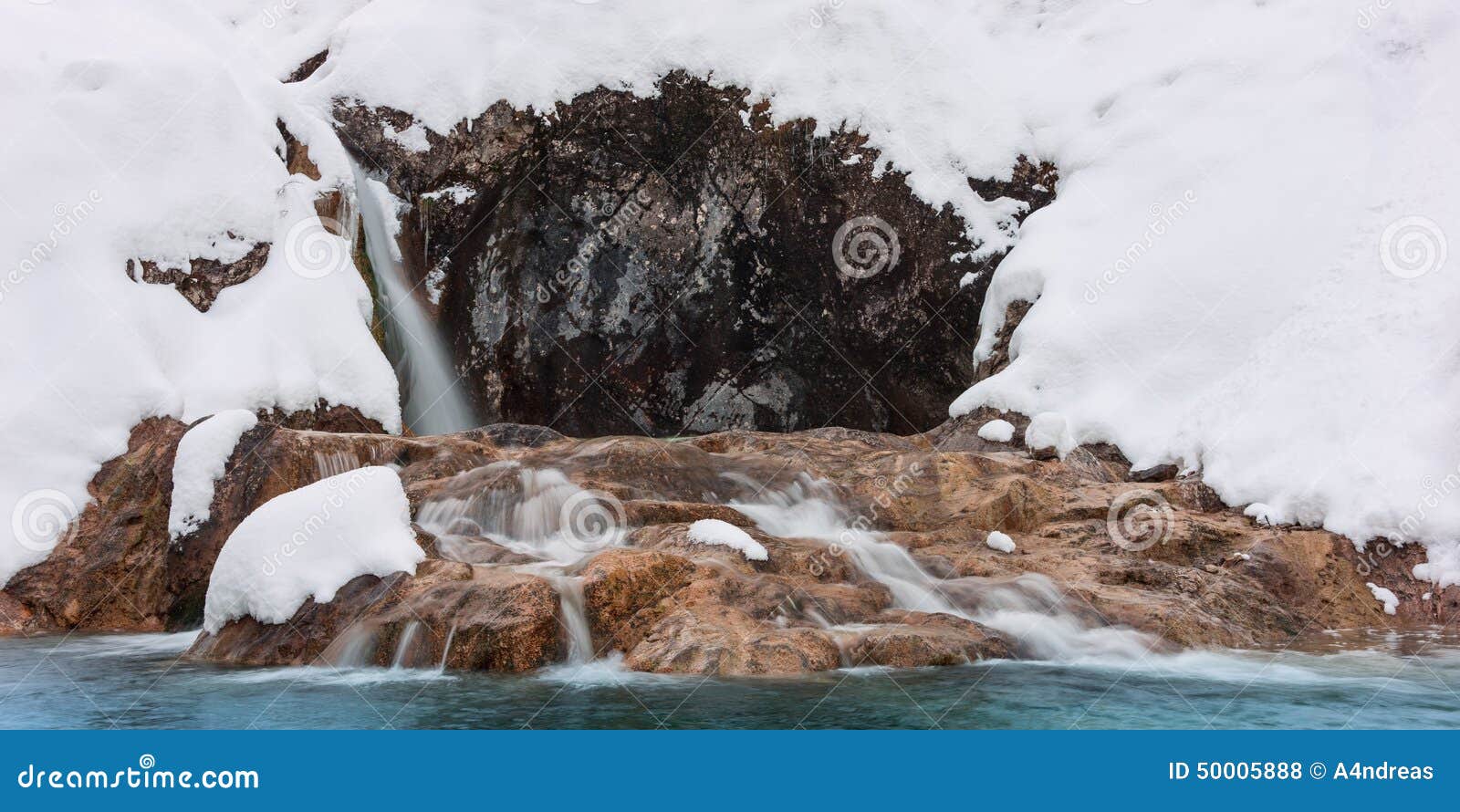 Cold icy waterfall stock photo. Image of frost, canyon - 50005888