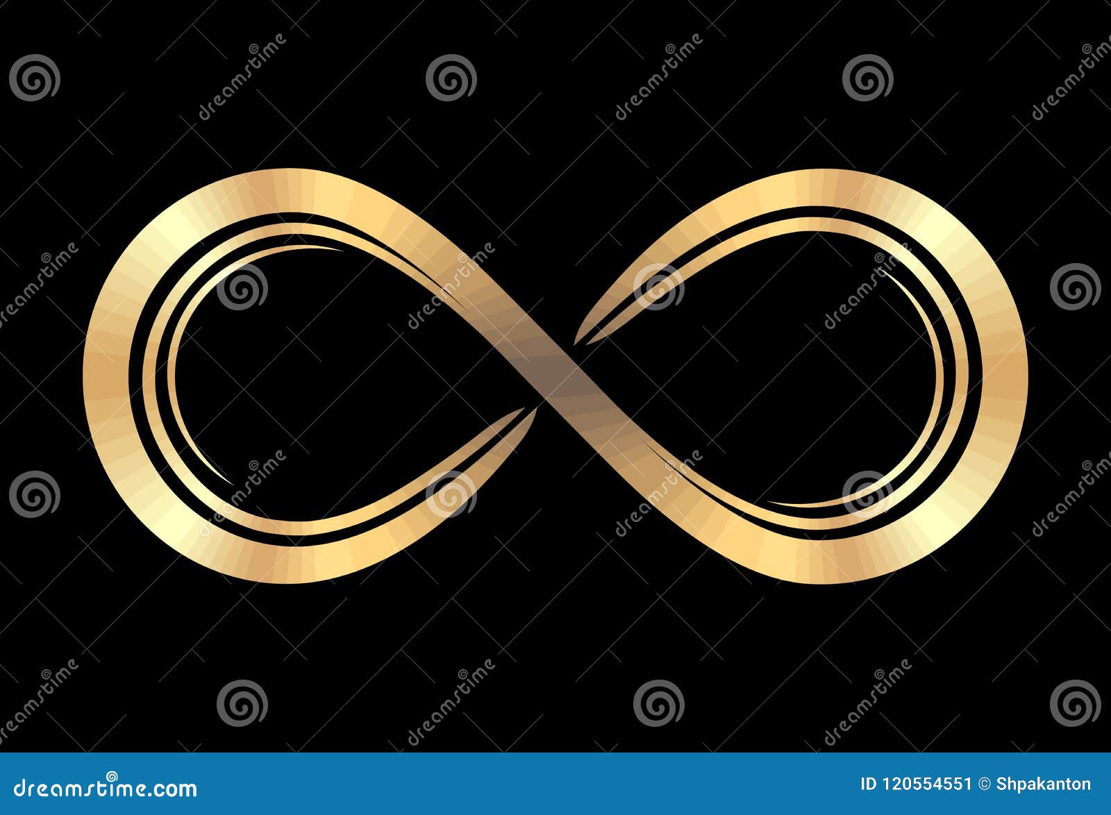 Cold Infinity Symbol on a Black Background for Your Design or Lo Stock ...