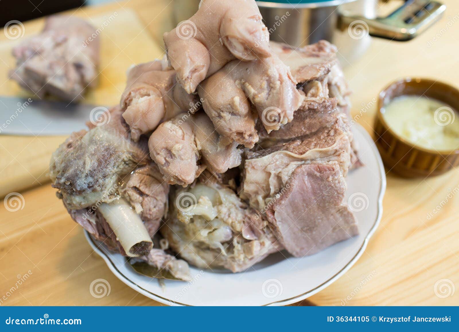 Cold jelly meat. stock image. Image of table, gelatin - 36344105