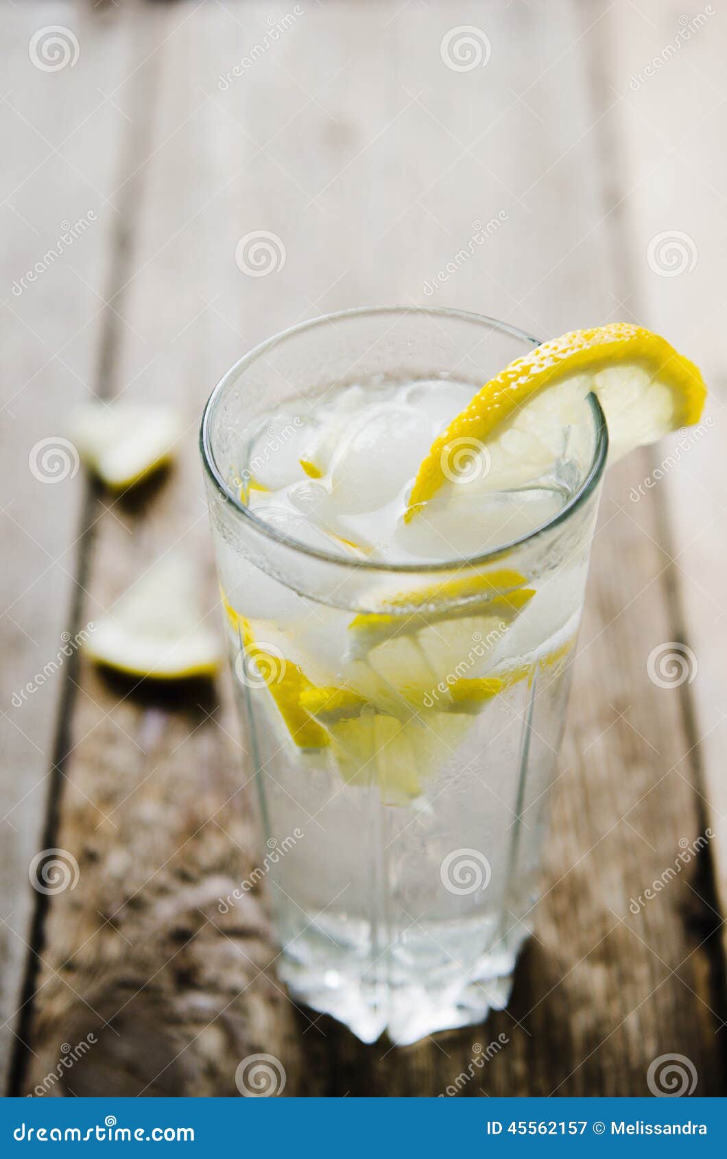 Cold lemonade with ice stock image. Image of home, breakfast - 45562157