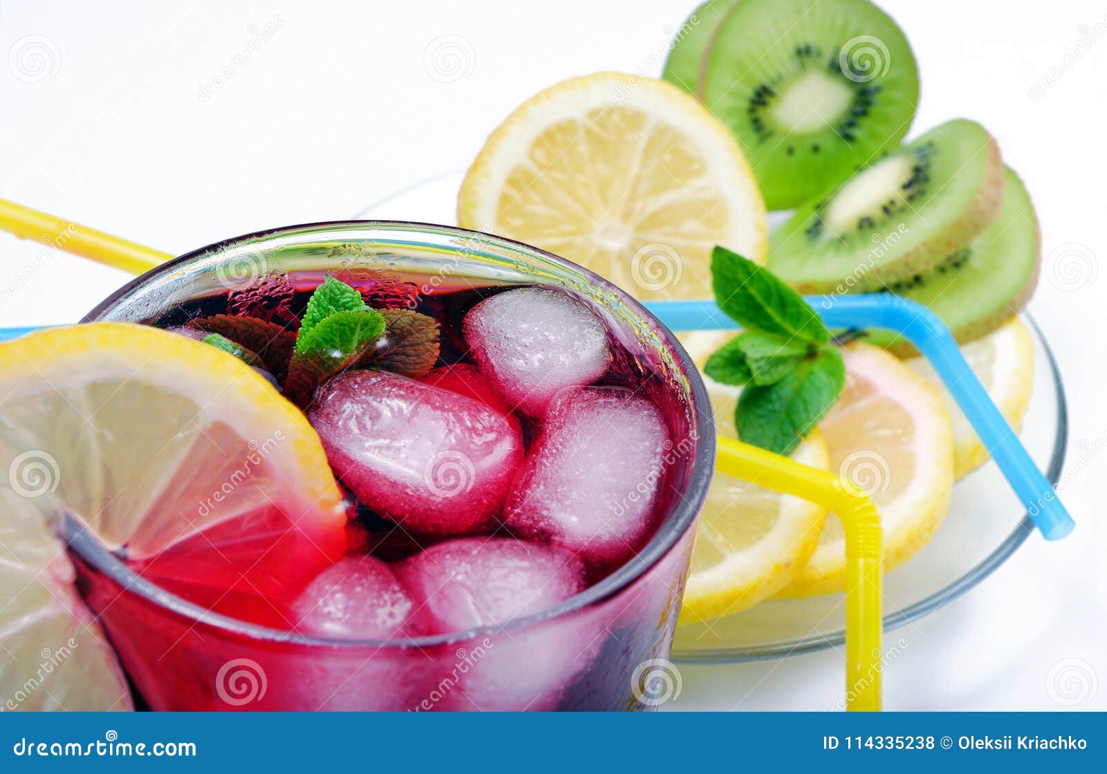 Cold Lemonade with Mint and Ice. Stock Photo - Image of fruit, cool ...