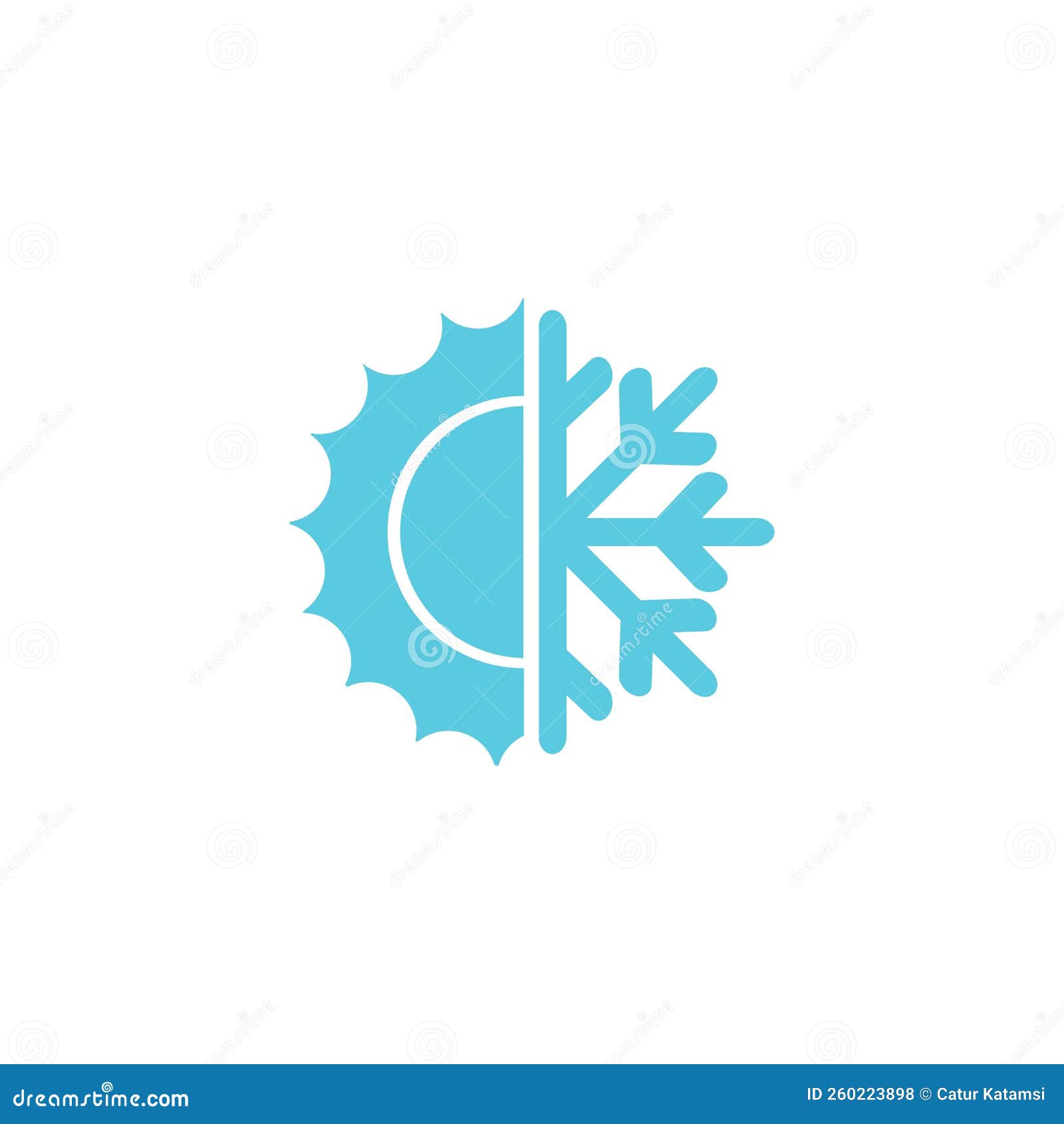 Hot And Cold Logo Symbol. Sun And Snowflake All Season Concept Logo ...