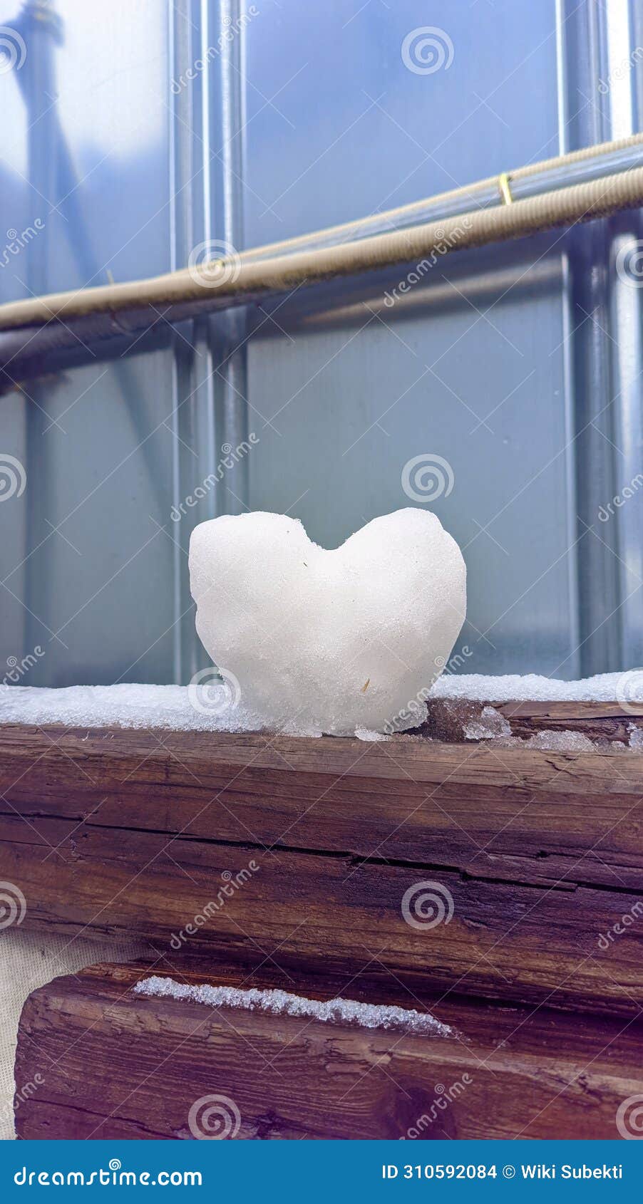 Cold Love Made of Snow in Japan Stock Photo - Image of love, snow ...