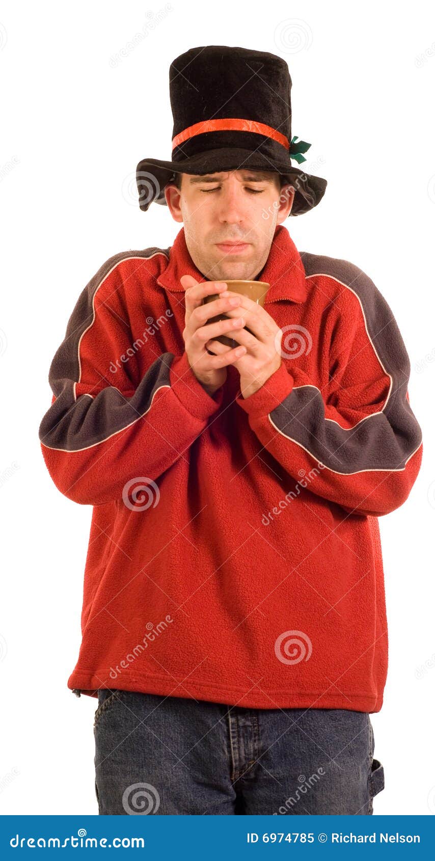 Cold Man Warming Up stock image. Image of clothing, caucasian - 6974785