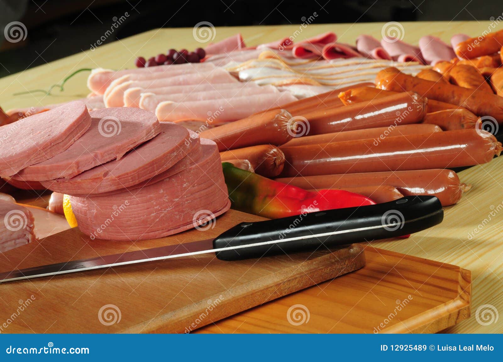 Cold meat stock image. Image of cuisine, kitchen, salami - 12925489