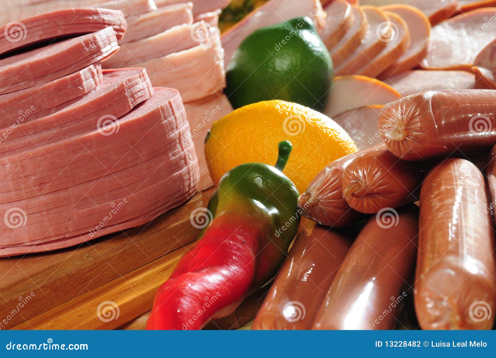 Cold meat. stock photo. Image of smoked, foodstuff, appetizing - 13228482