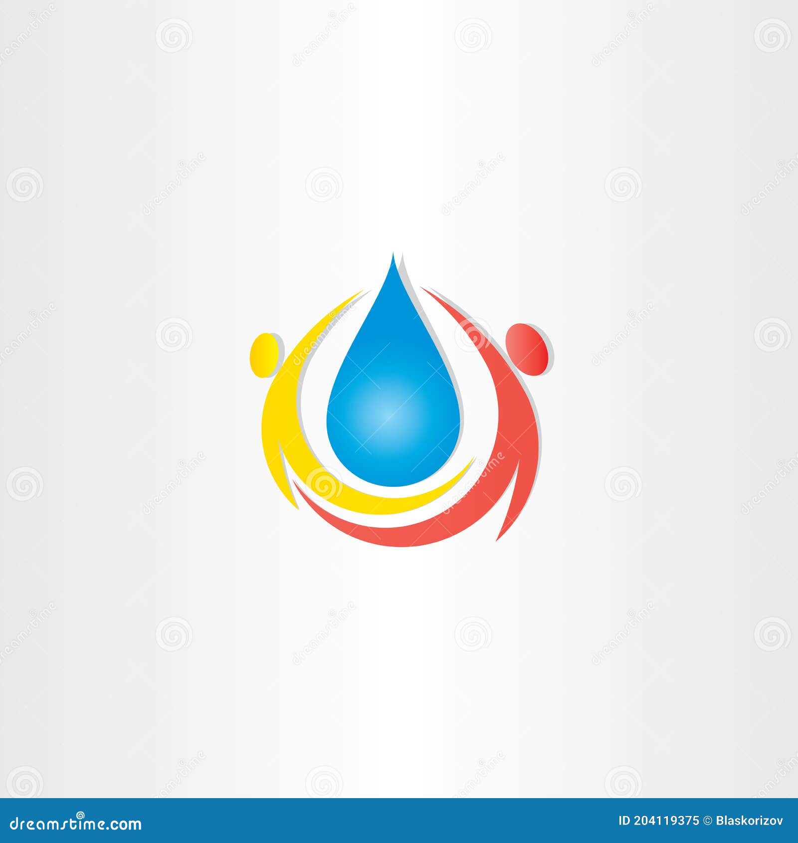 Cold Mineral Drop of Water People Icon Stock Vector - Illustration of ...