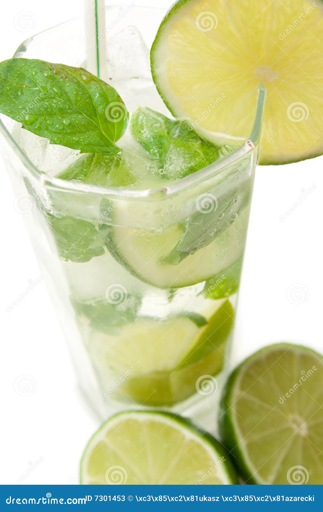 Cold Mojito drink stock image. Image of white, mint, fresh - 7301453