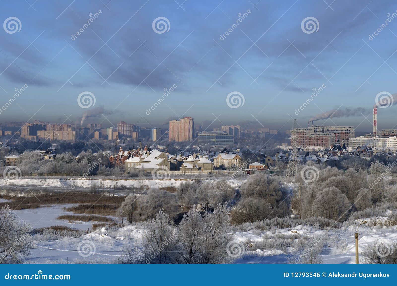 Cold Moscow winter stock photo. Image of nature, winter - 12793546