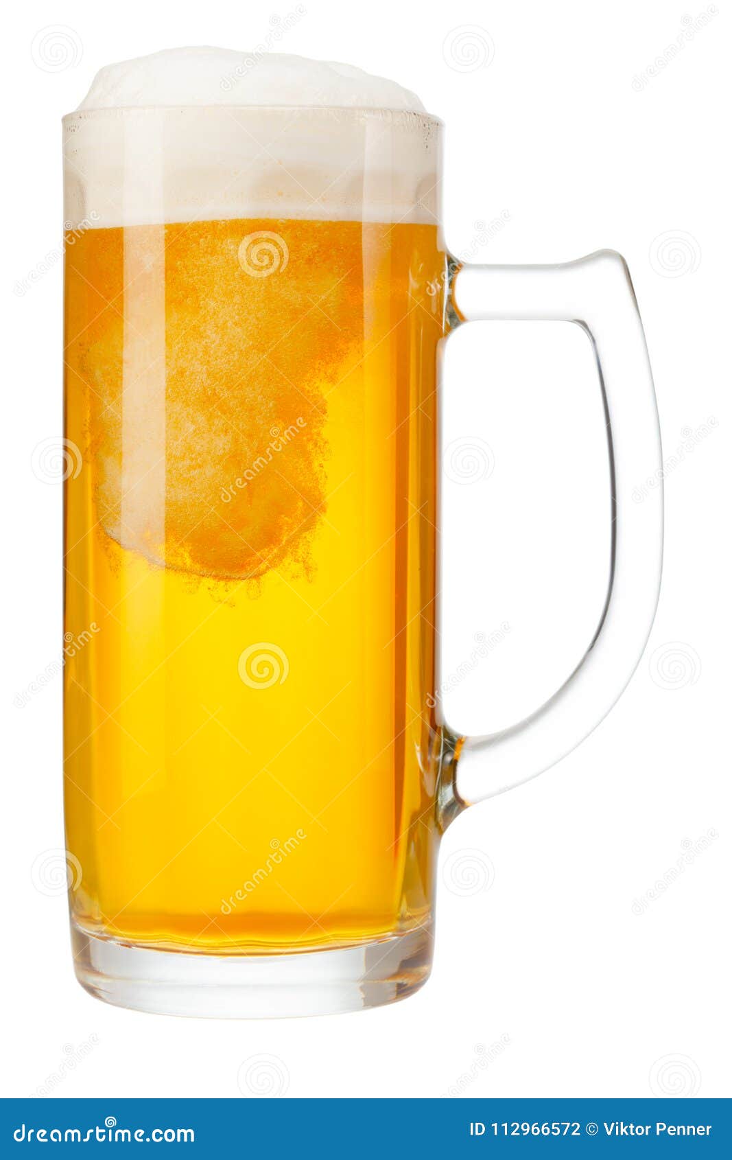 Cold mug of beer with foam stock photo. Image of lager - 112966572