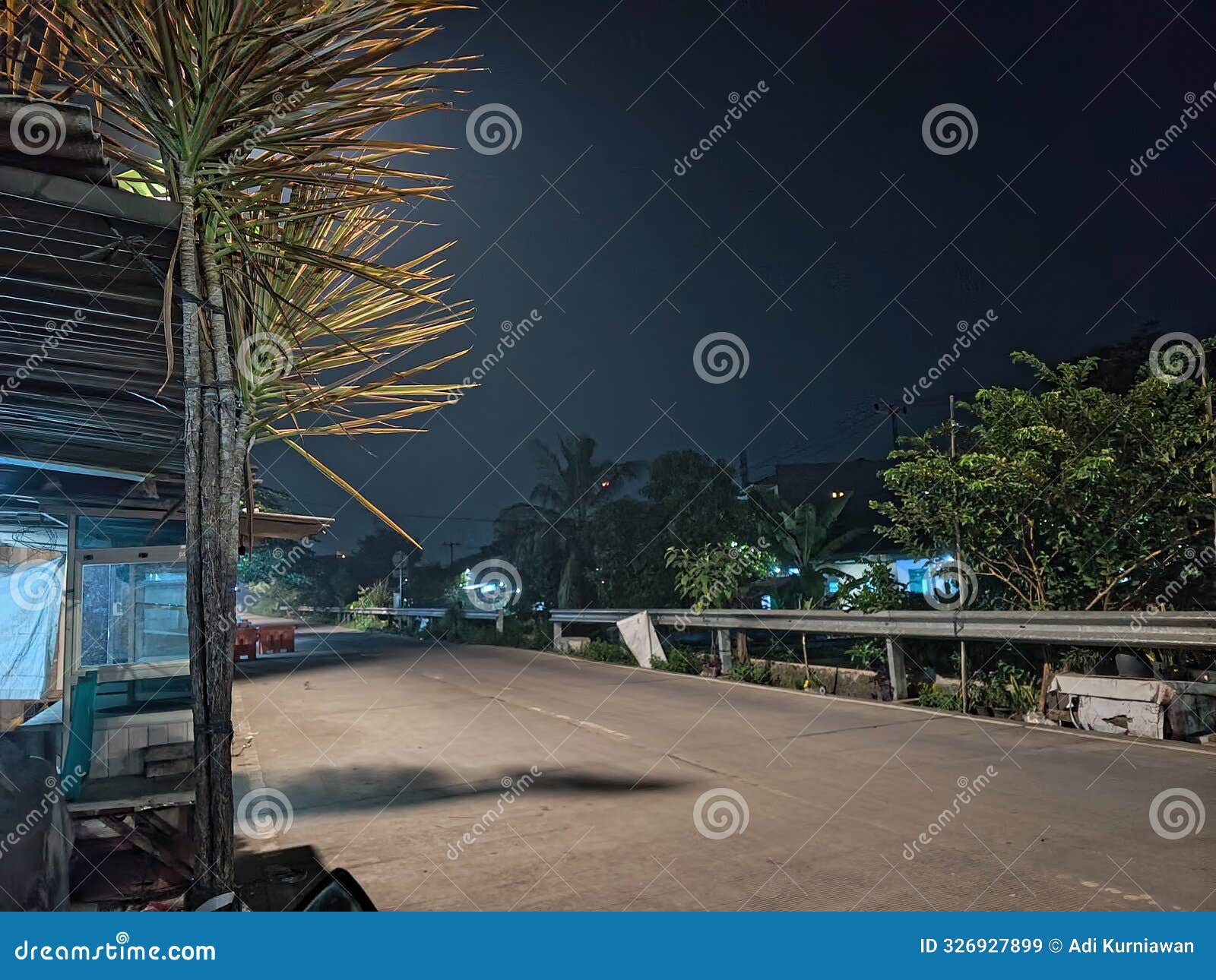 Cold Night in the Village, Relax and Silent Stock Image - Image of cold ...