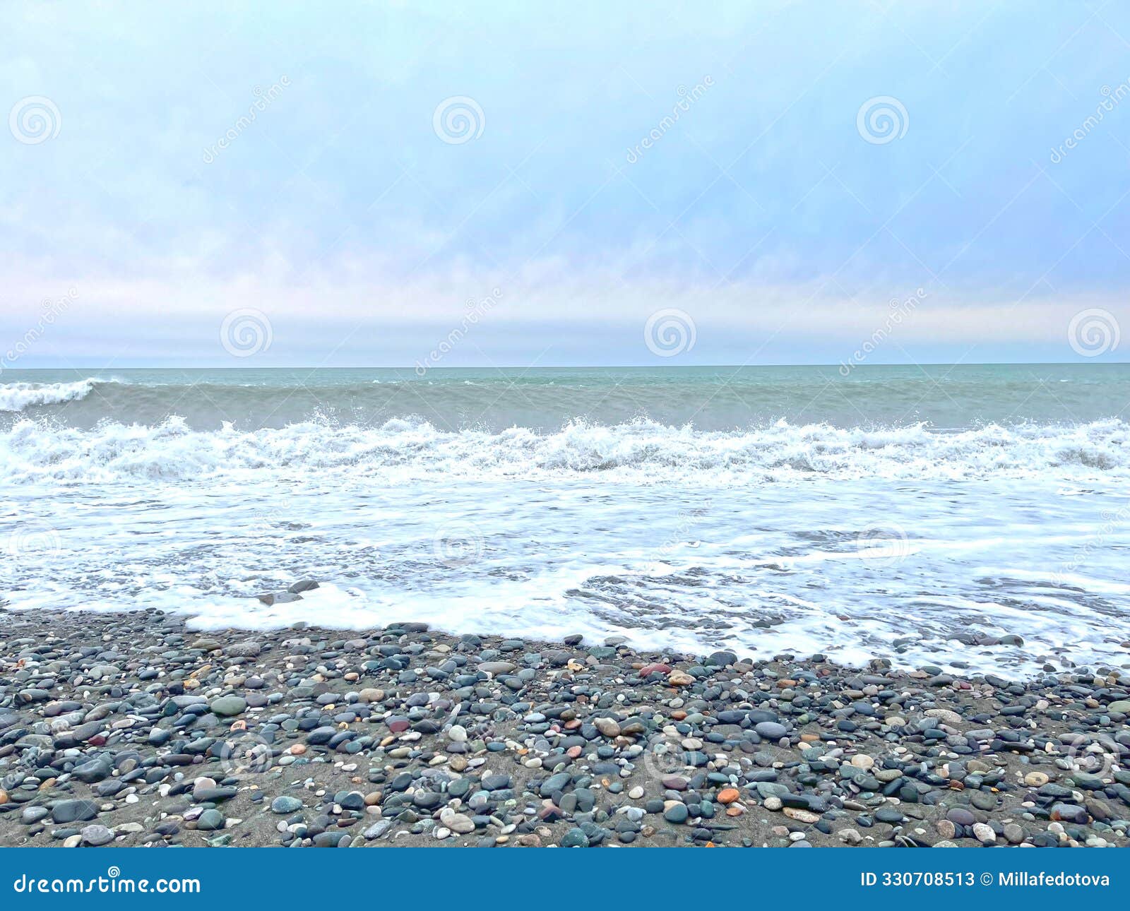 Cold Ocean Background Under Cloudy Sky, Weather Shore Stock Image ...