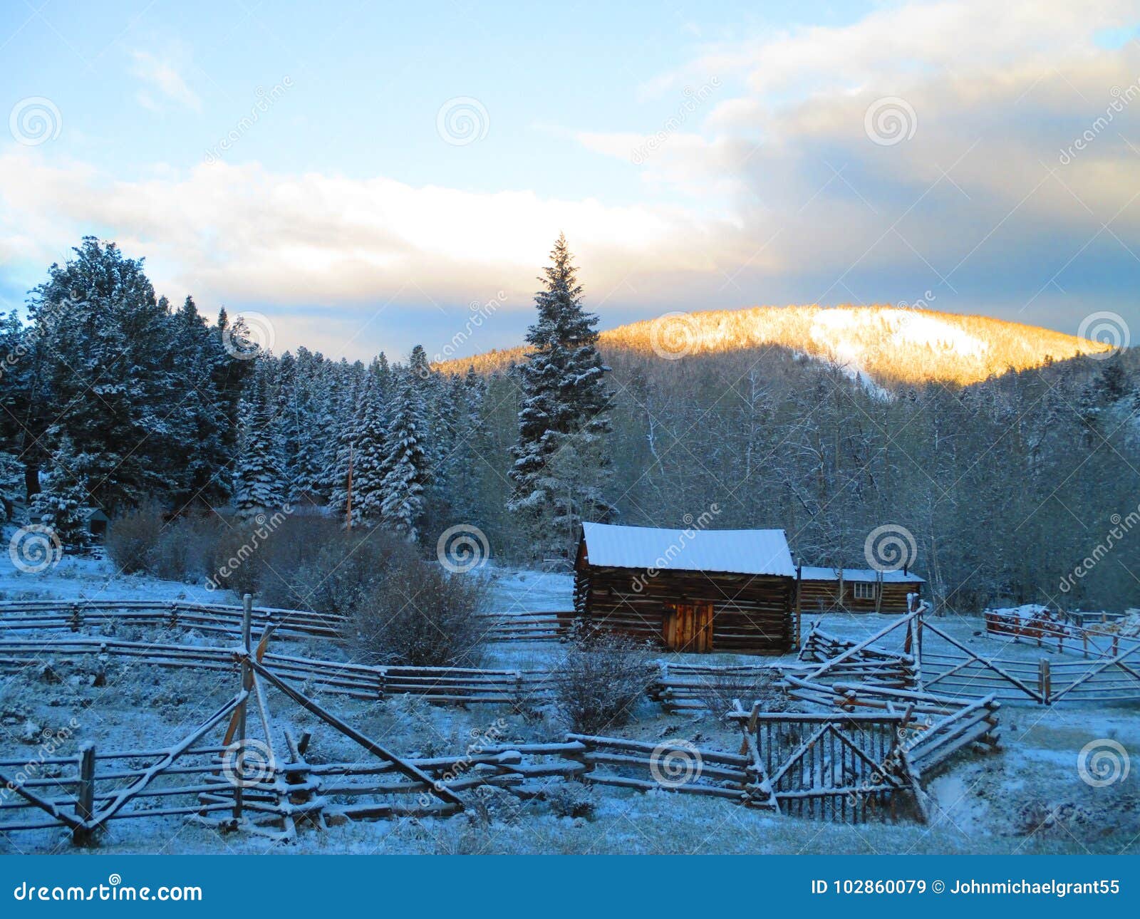 Cold Old Ranch stock image. Image of rocky, rustic, montana - 102860079