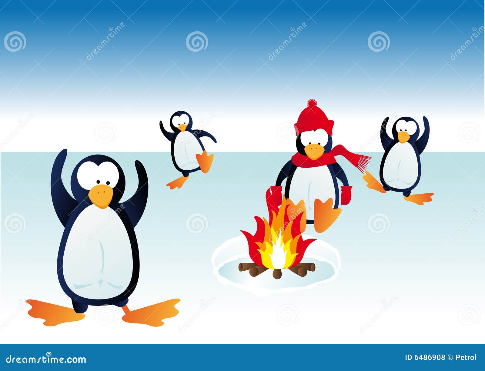 Cold Penguin Cartoon