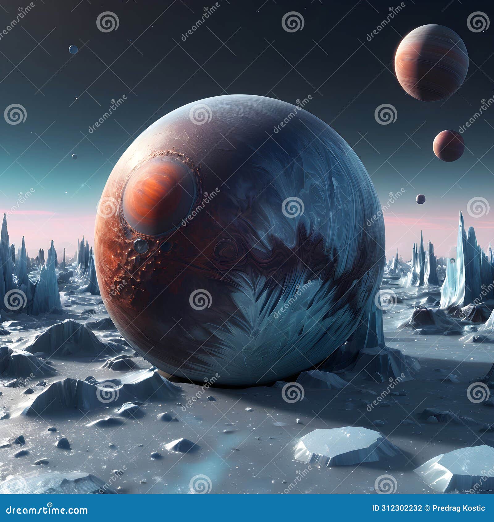 Cold planet stock illustration. Illustration of vehicle - 312302232