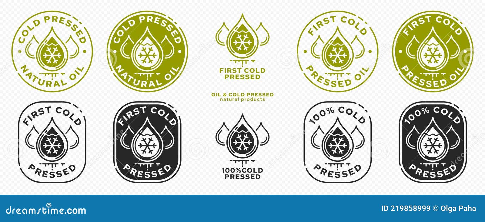 Cold Pressed Oil Stamp Package 3 Stock Vector - Illustration of mode ...