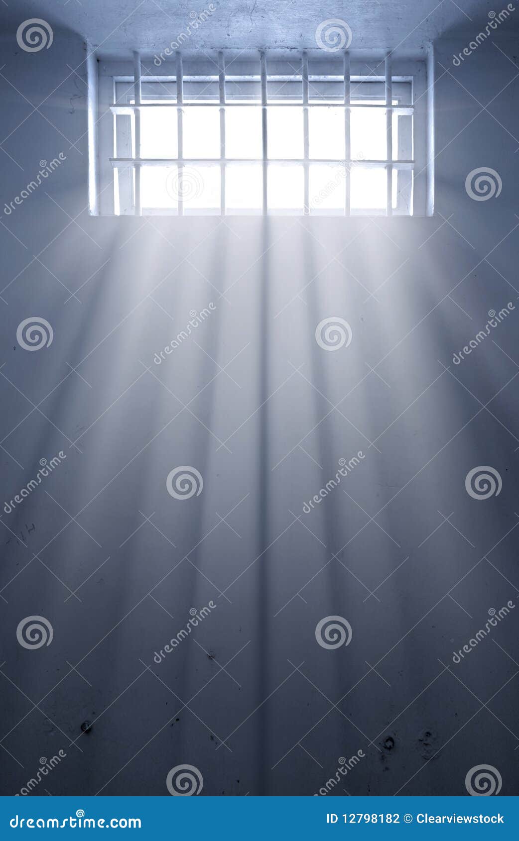 Prison Cell, Inside A Prison Cell. Window Of A Penitentiary. Shadows ...