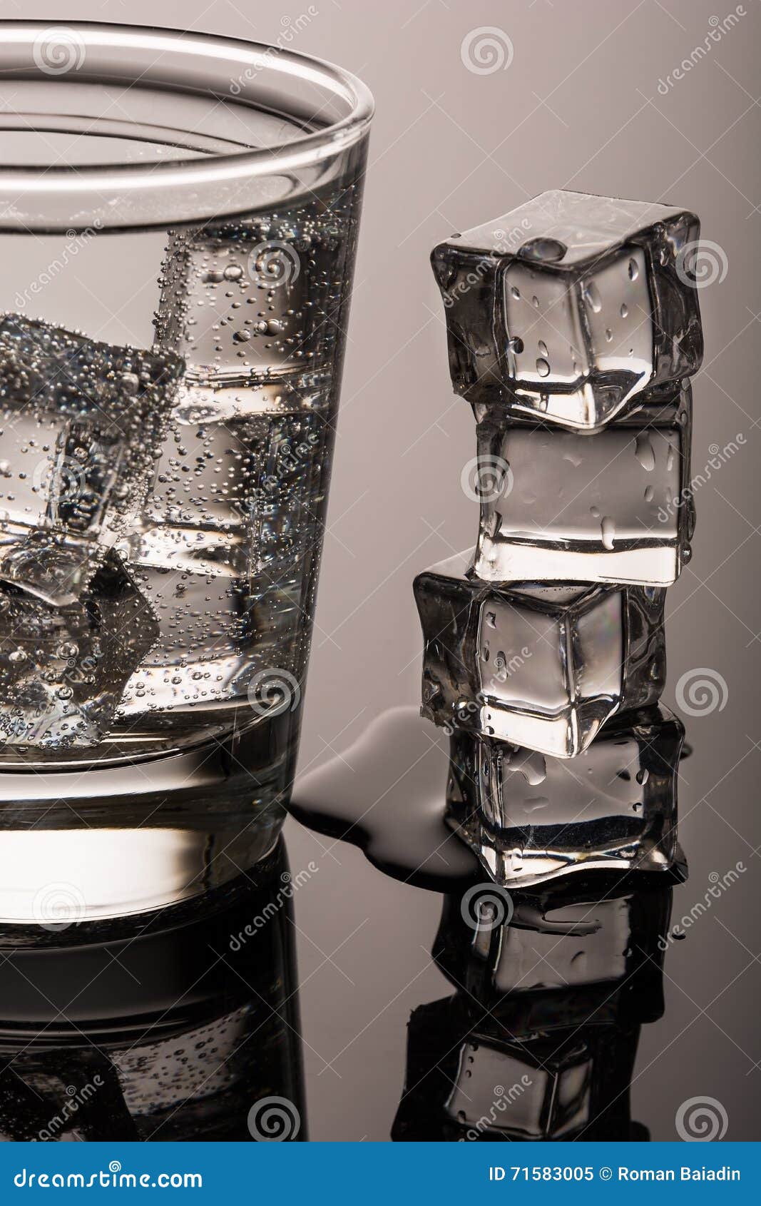 Cold pure water with ice stock image. Image of food, stylish - 71583005