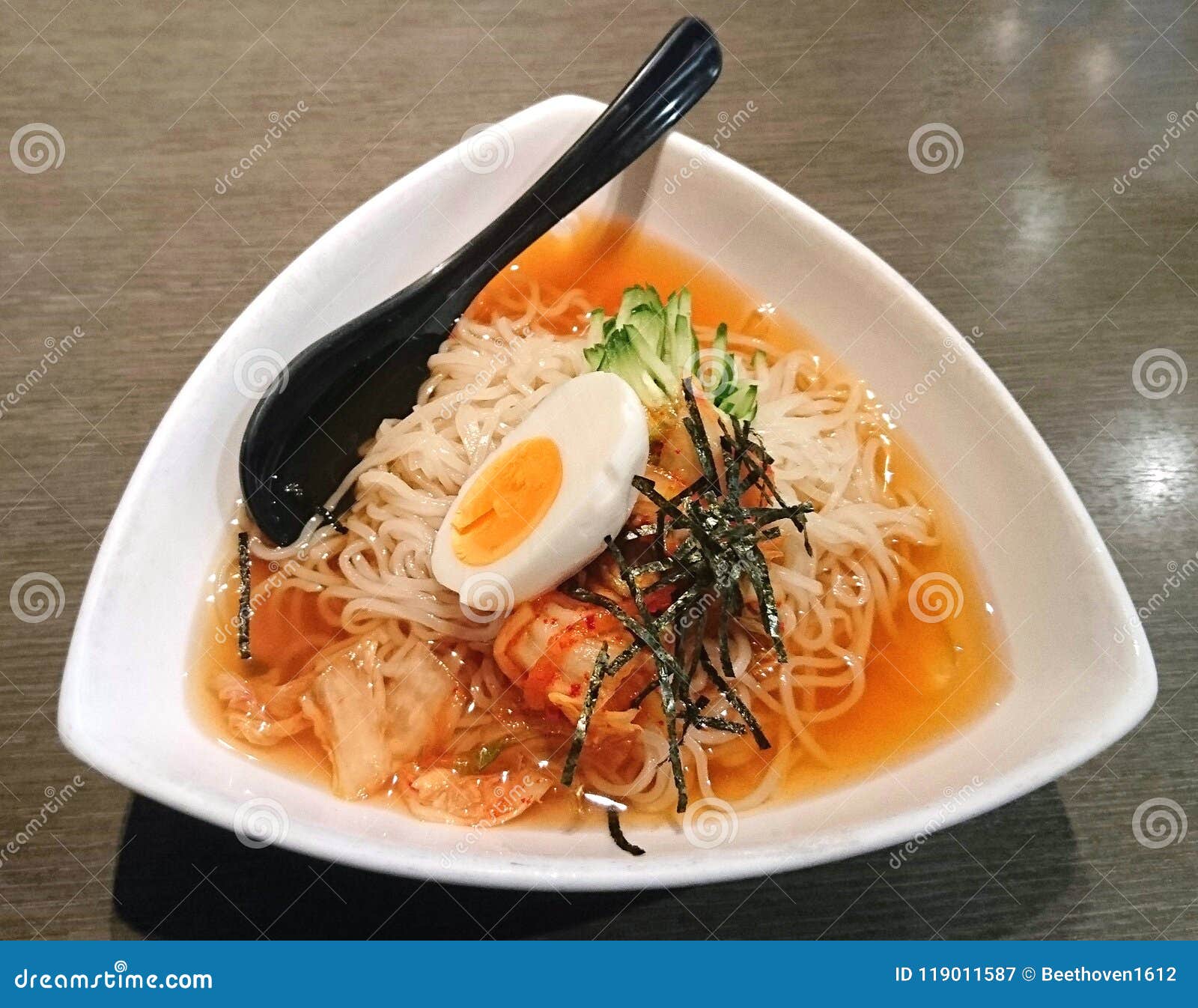 Cold Ramen in Korean Style stock image. Image of business - 119011587
