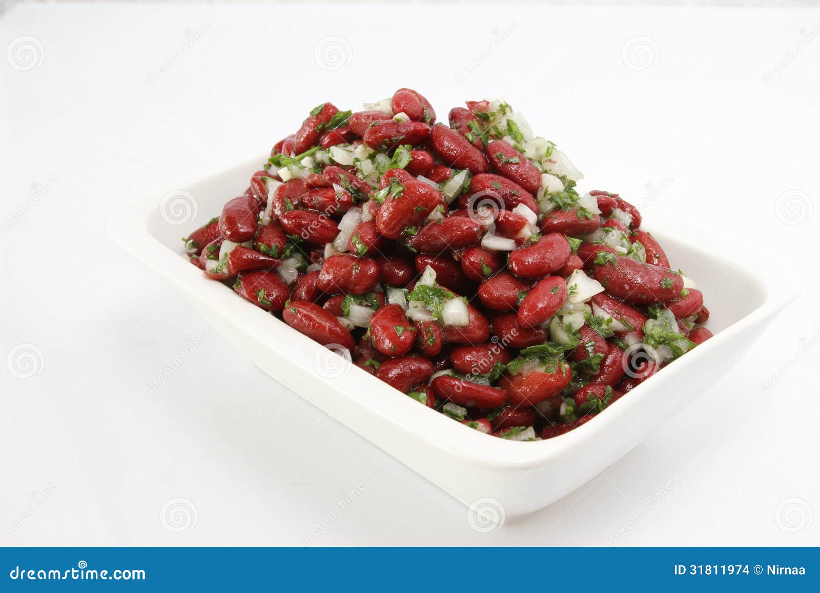 Cold red beans salad stock photo. Image of cold, plate - 31811974
