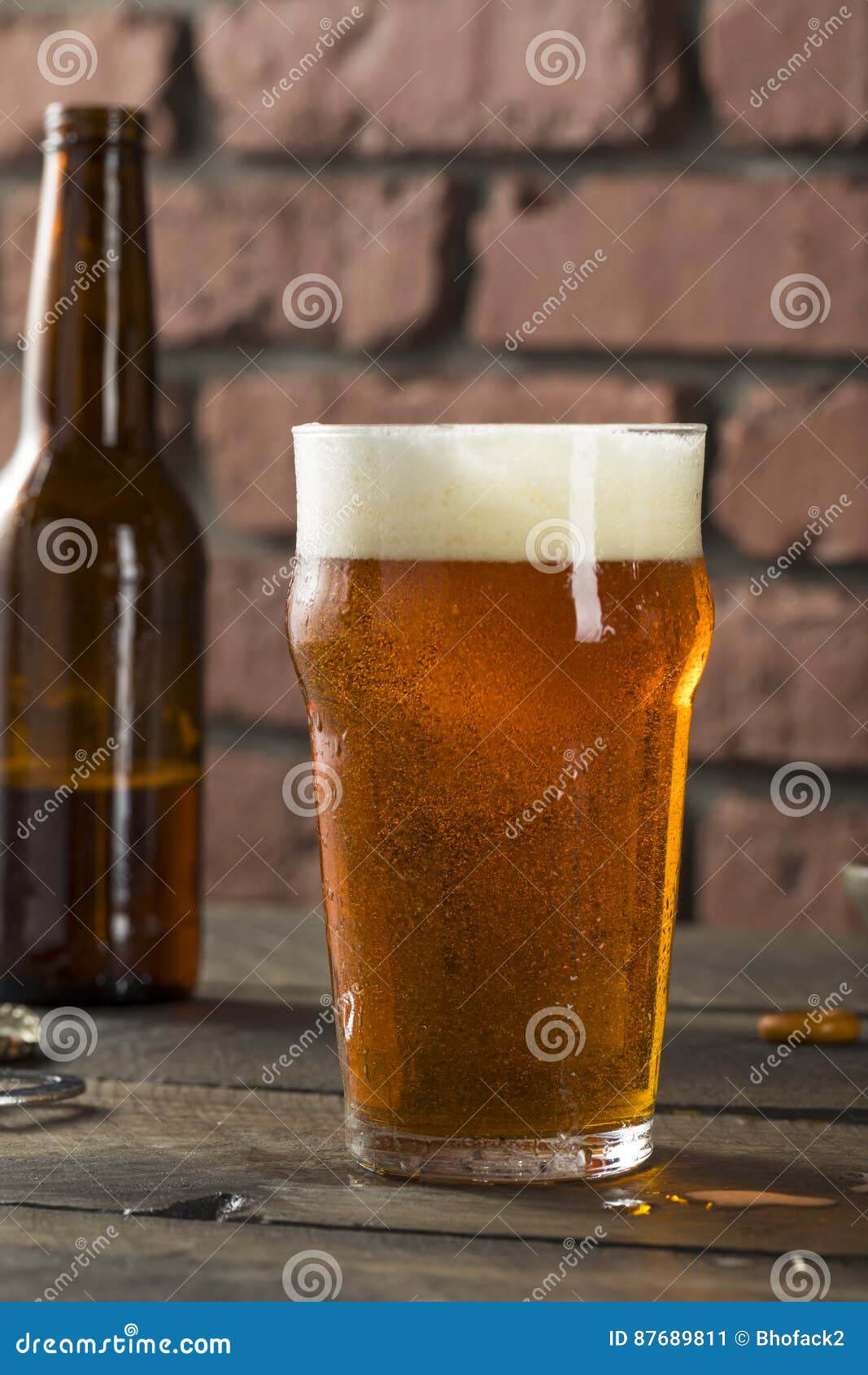 Cold Refreshing American Lager Crafter Beer Stock Image - Image of ...