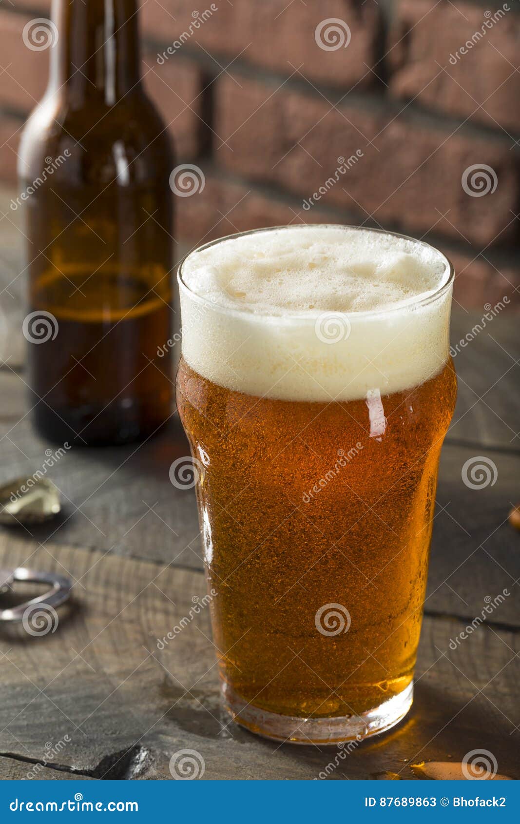 Cold Refreshing American Lager Crafter Beer Stock Image - Image of ...