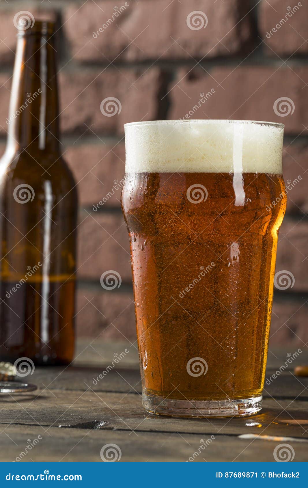 Cold Refreshing American Lager Crafter Beer Stock Image - Image of ...