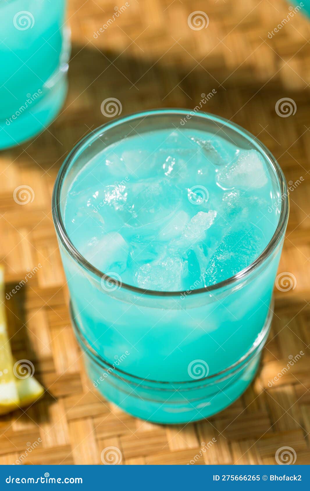Cold Refreshing Blue Fruit Punch Cocktail Stock Image - Image of cold ...