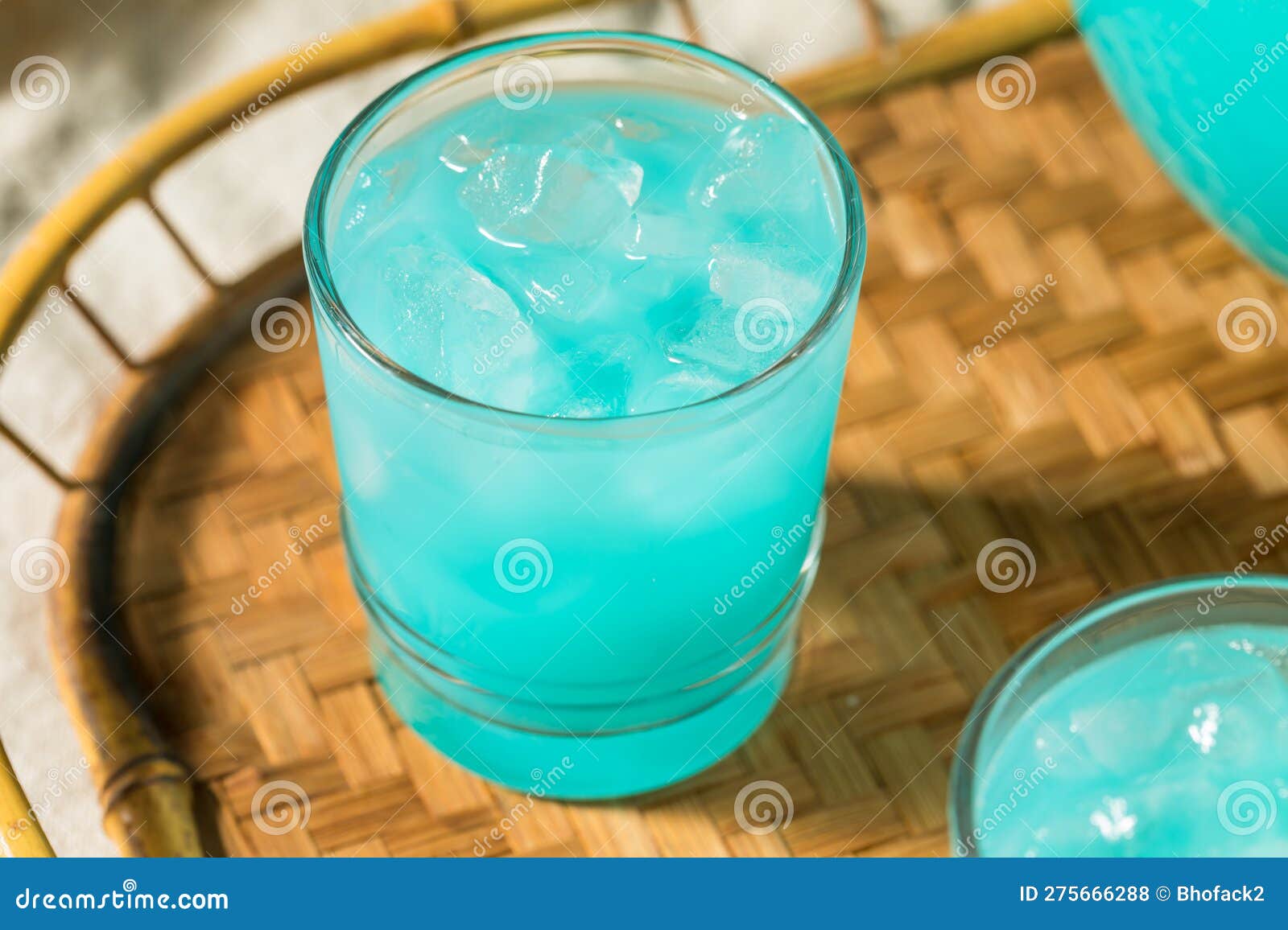 Cold Refreshing Blue Fruit Punch Cocktail Stock Photo - Image of blue ...