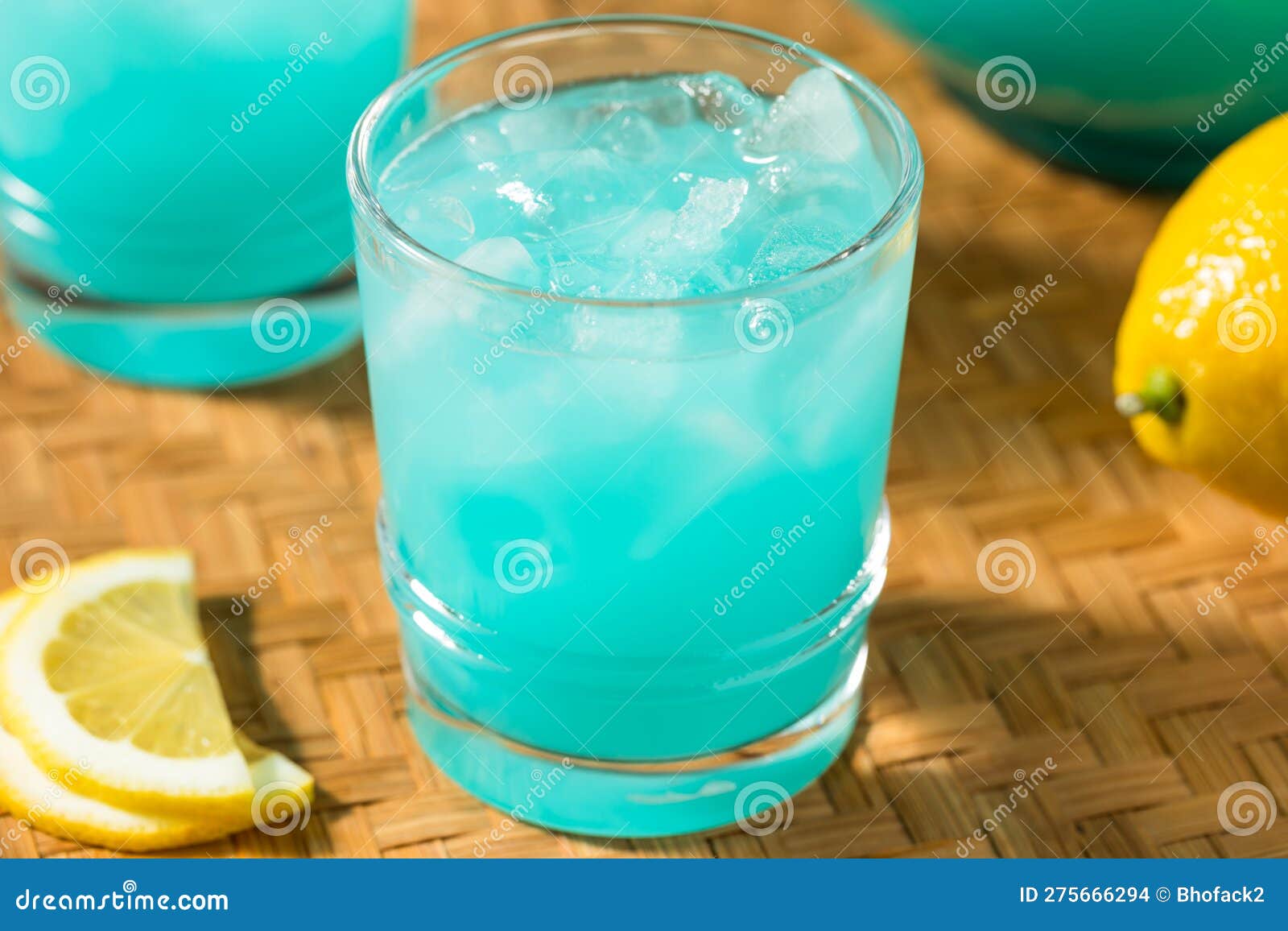 Cold Refreshing Blue Fruit Punch Cocktail Stock Photo - Image of ...