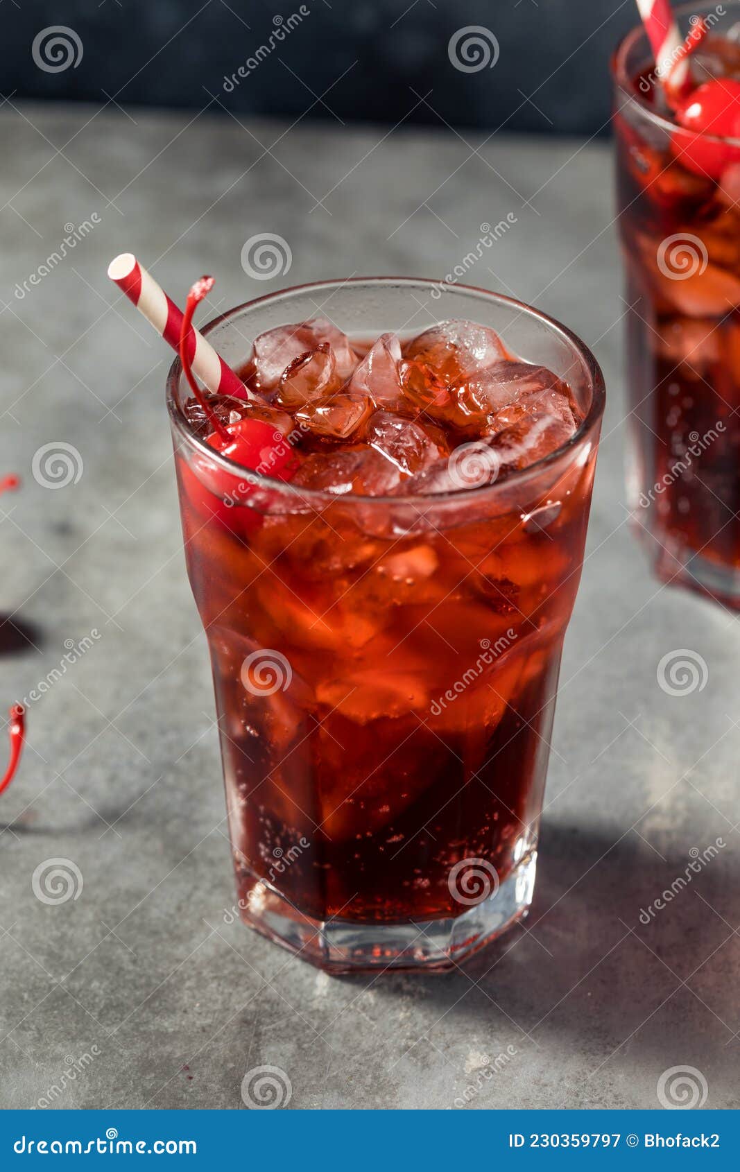 Cold Refreshing Cherry Cola Stock Image - Image of drink, delicious ...