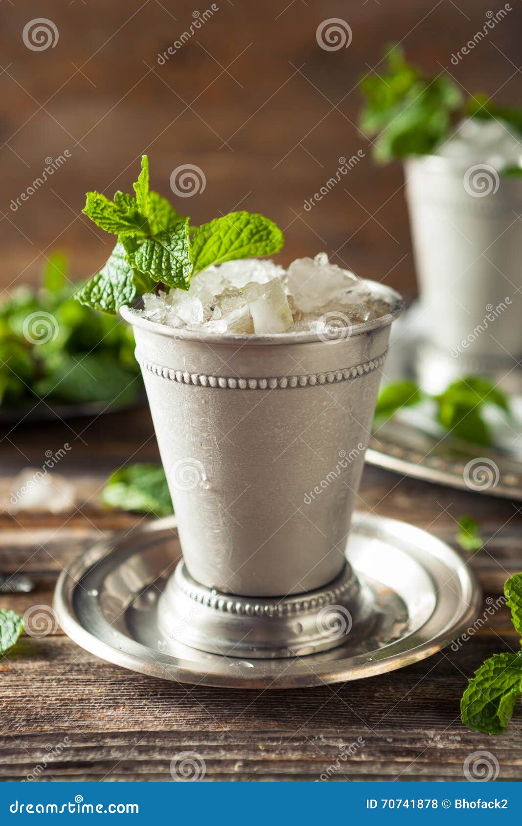 Cold Refreshing Classic Mint Julep Stock Photo - Image of muddled ...